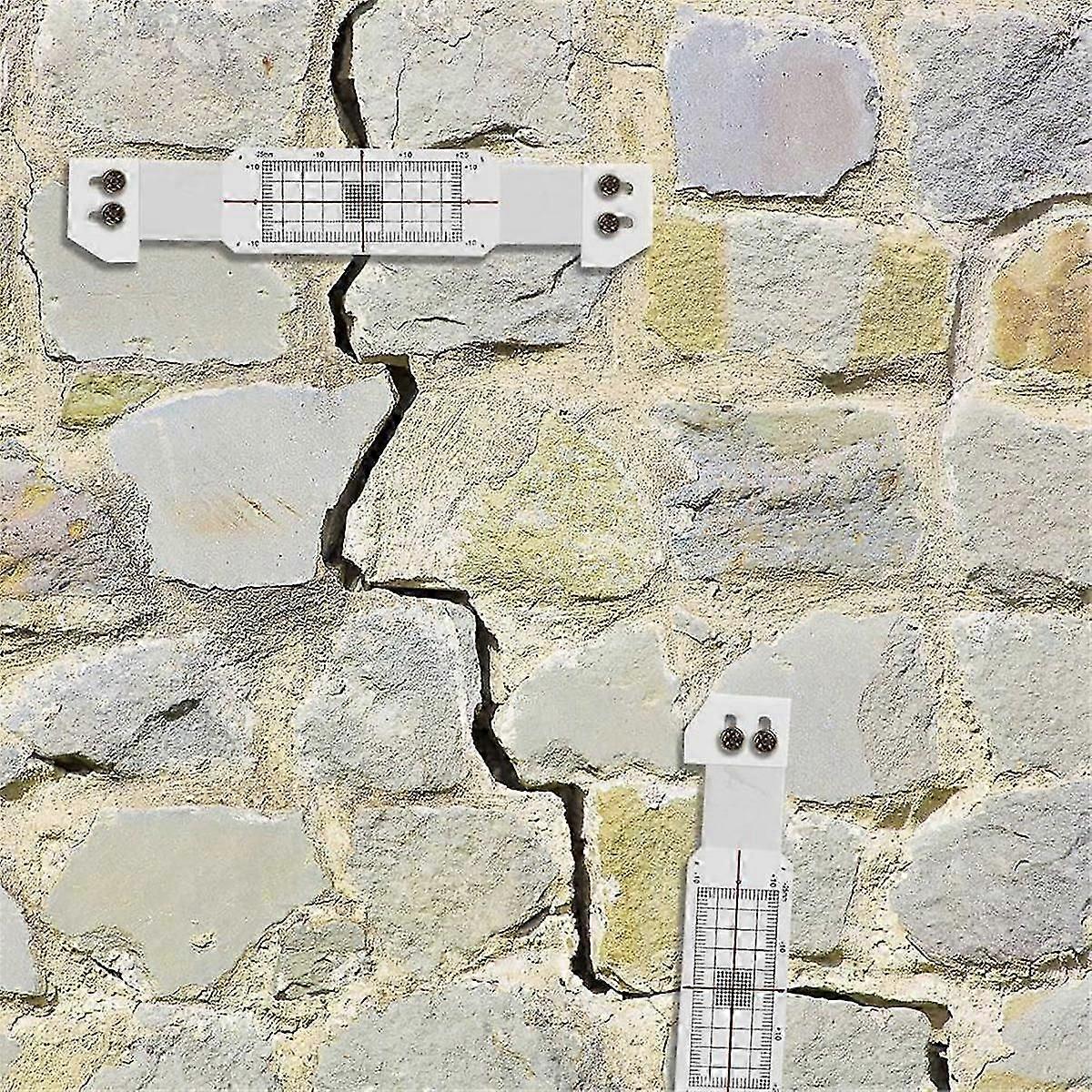 3 Pcs Crack Monitoring Record, Acrylic Corner Tell-Tale Monitor,Tell ...