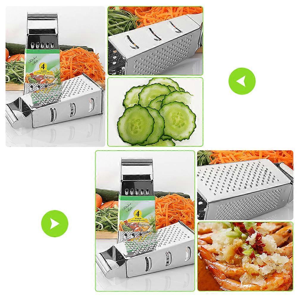 Stainless Steel Box Grater 4 Sides Multi-Function Grater Suitable for ...