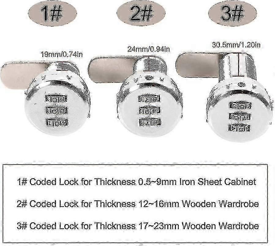 Drawer Combination Lock, 3 Digits, Suitable For Electric Box Storage ...