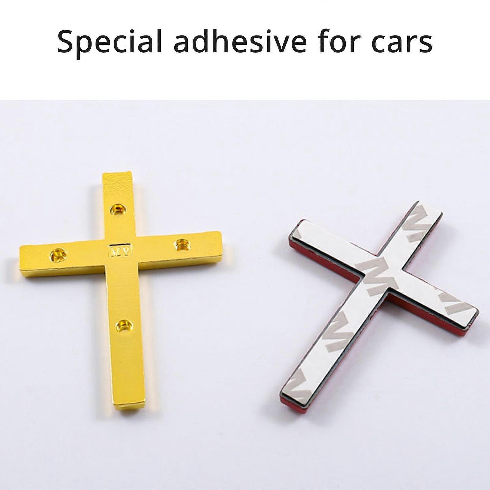 Adhesive Metal Crosses Decal 3D Christ Crosses Badge for Vehicle Truck ...