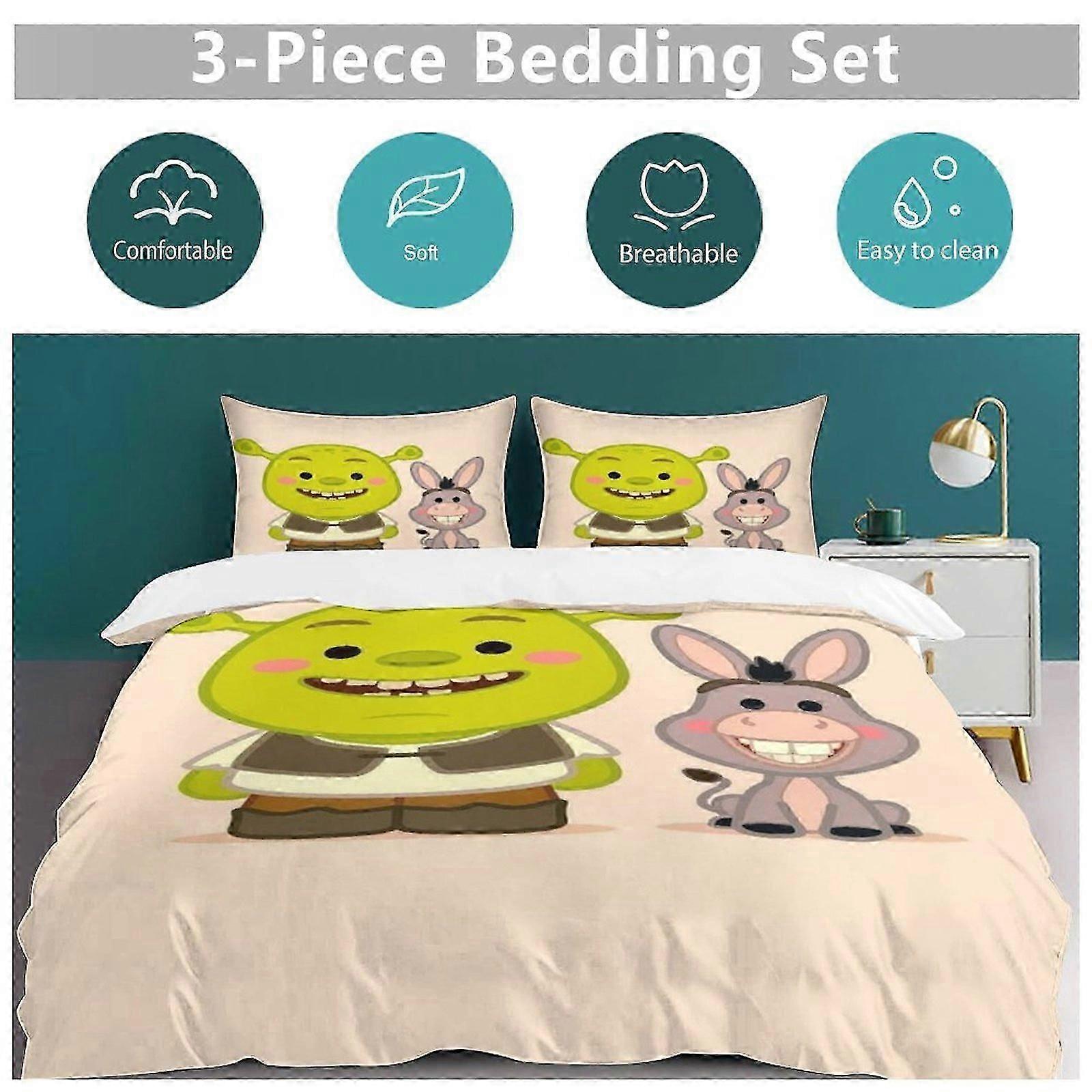 a2412 Bed Sheets Shrek Bedding Set Duvet Cover Set ing Cartoon Theme ...