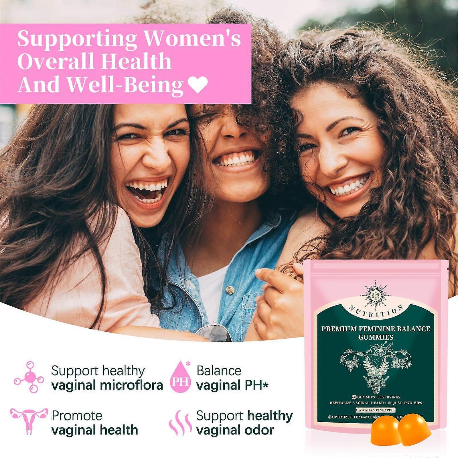 Feminine Balance Gummies 60 Count Nutrition Gels & Chew | Fruugo FR