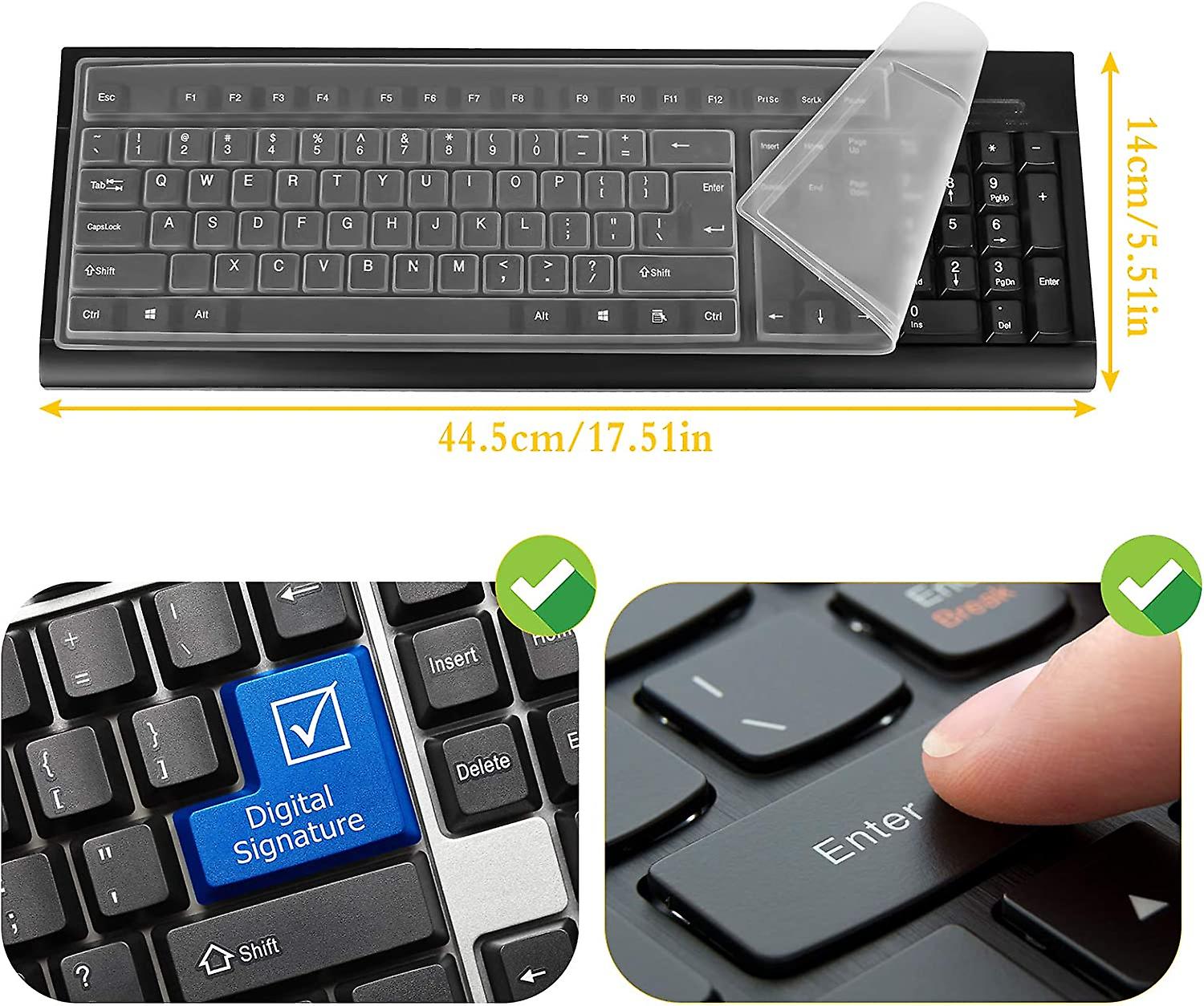 4 Pieces Universal Keyboard Protector Silicone Key Protector For ...