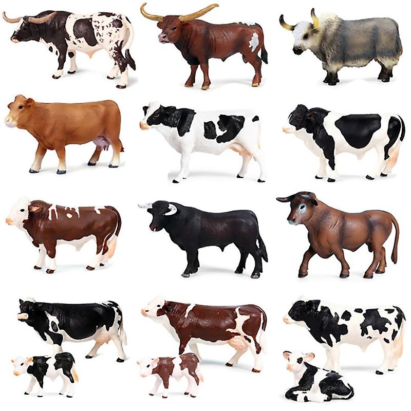 30 Kinds Simulation Solid Bull/cattle Figure Collectible Toys Buffalo ...