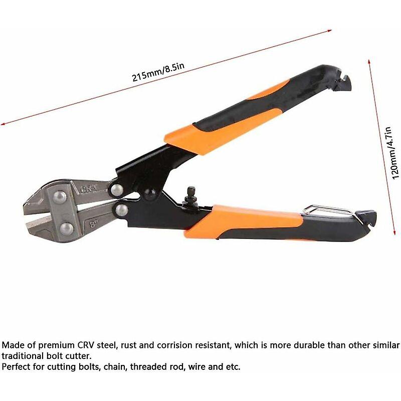 8 Inch Bolt Cutters Heavy Duty Mini Bolt Cutters Wire Rope Cutter ...