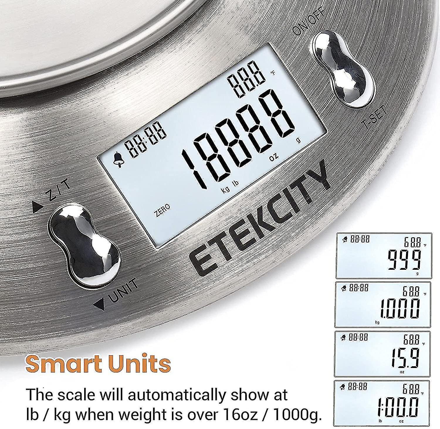 Etekcity Electronic Kitchen Scales With Stainless Steel Mixing Bowl ...