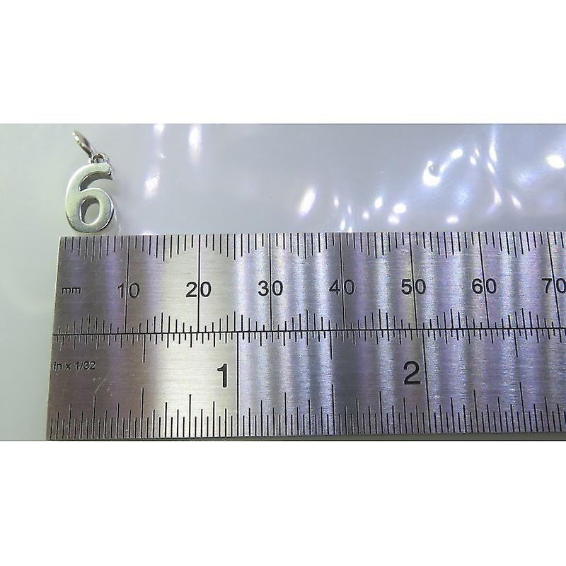 Number 6 Sterling Silver Charm .925 X 1 Numbers Six Charms - 8605 ...