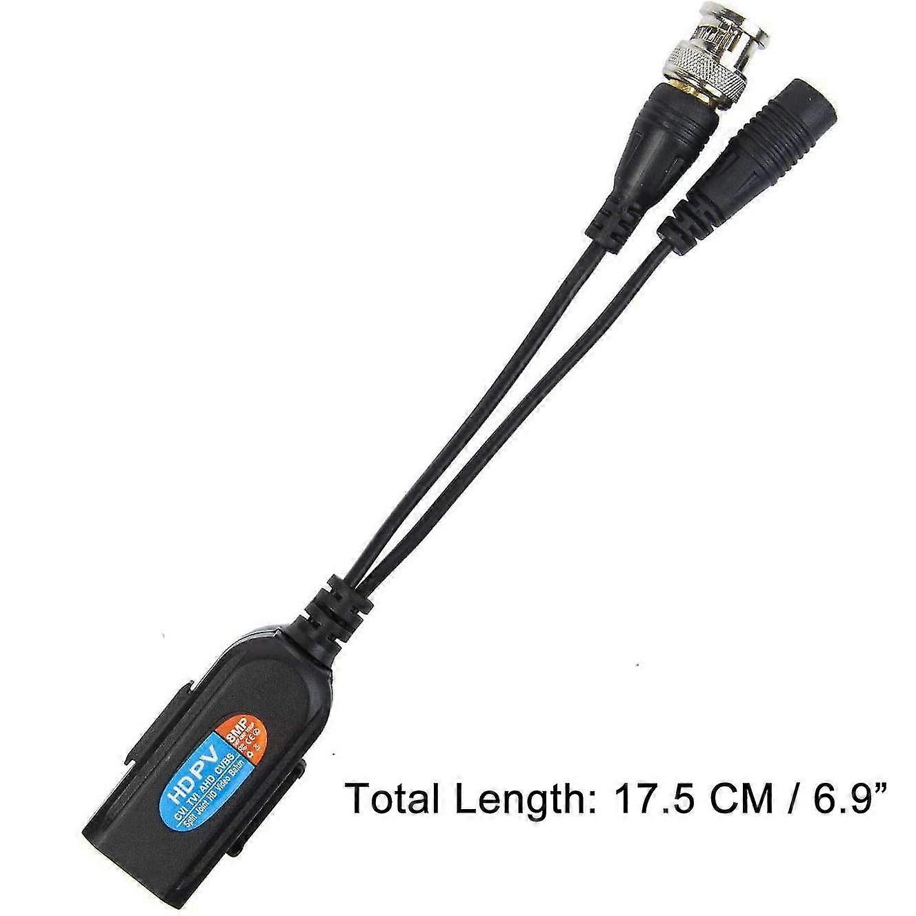 4 Pcs Balun Hd Cat5 Rj45 To Bnc Passive Video Baluns Transceiver With ...