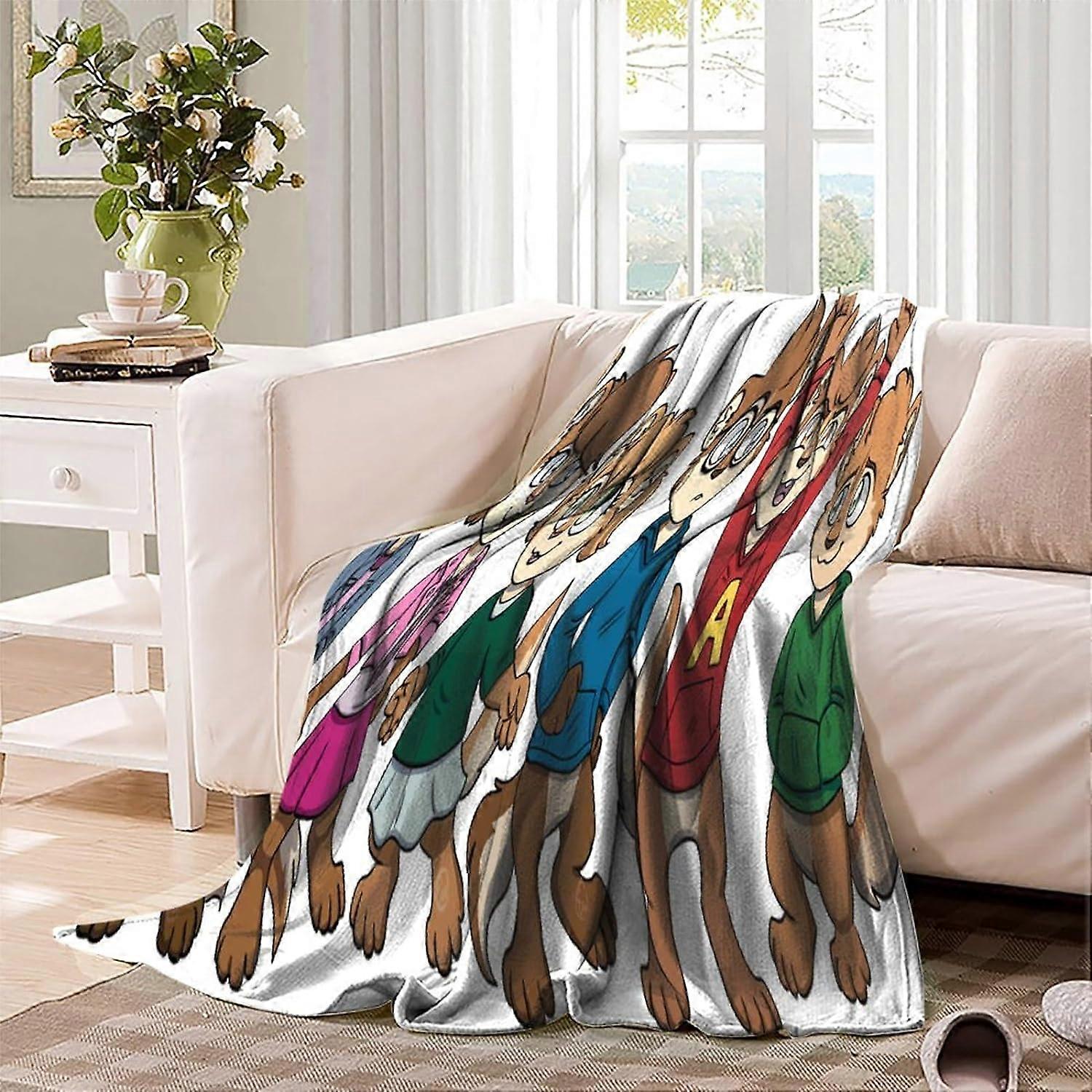 Flannel Blanket 3D Alvin And The Chipmunks Fleece Throw Blanket Cartoon ...