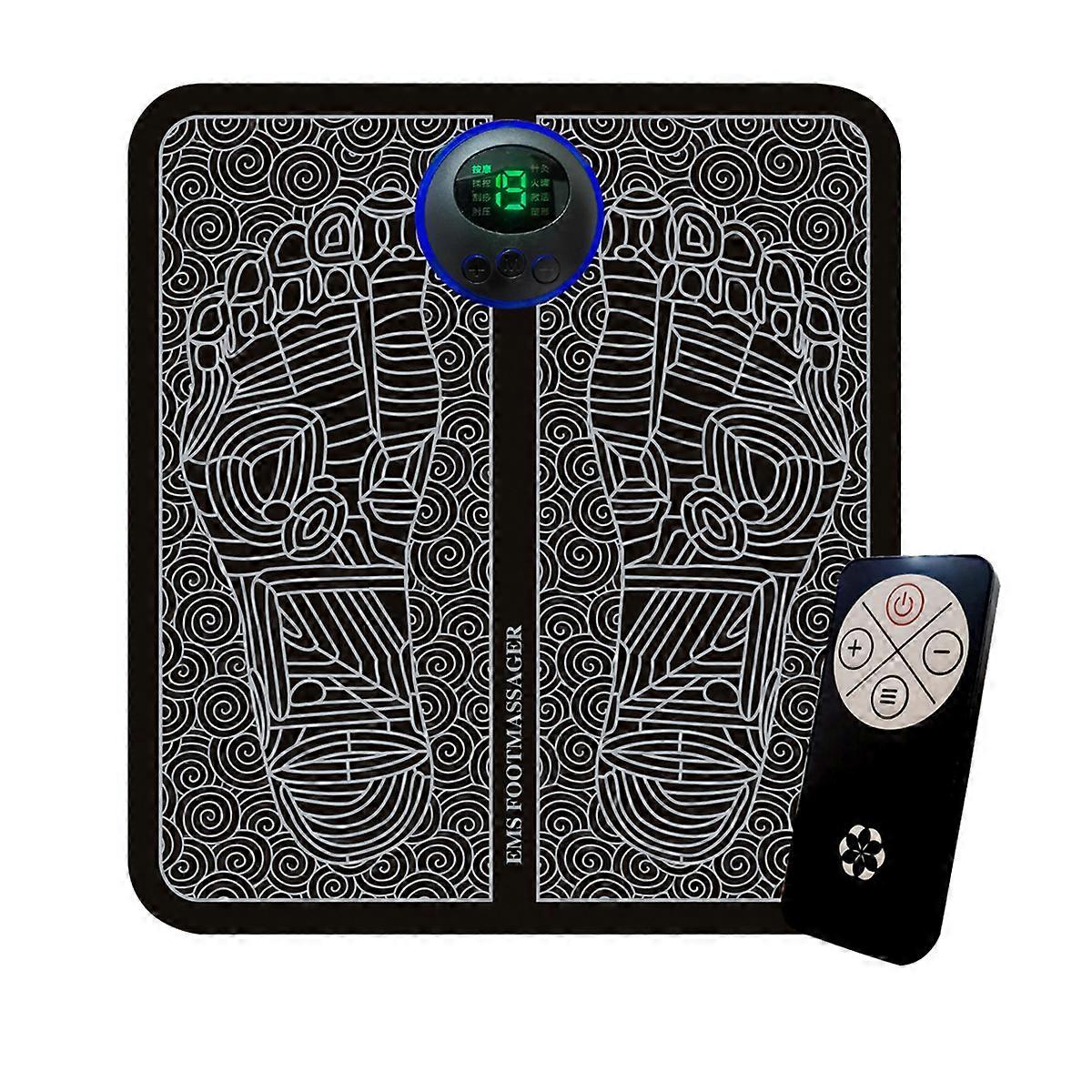 Electric EMS Foot Massager Mat,19 Level Leg Reshaping Pad Feet Muscle ...