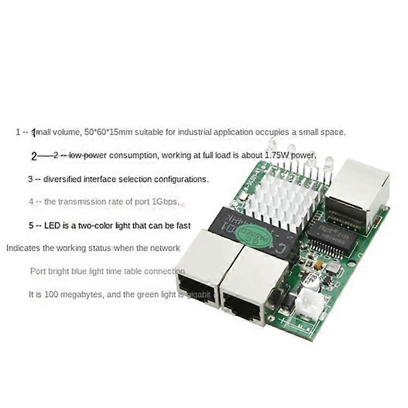 Industrial-Grade Min Three-Port 1000M Gigabit RJ45 Standard Port ...