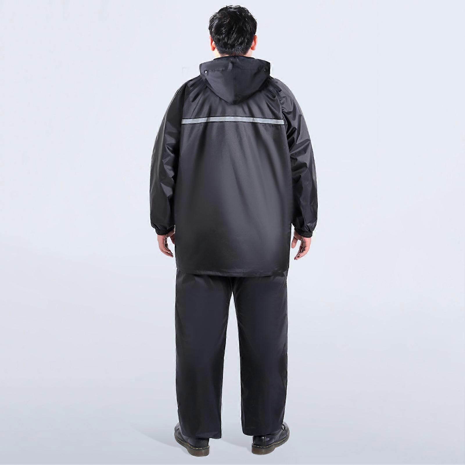 2Pcs/Set Adults Rain Suit Waterproof Breathable High Visibility ...