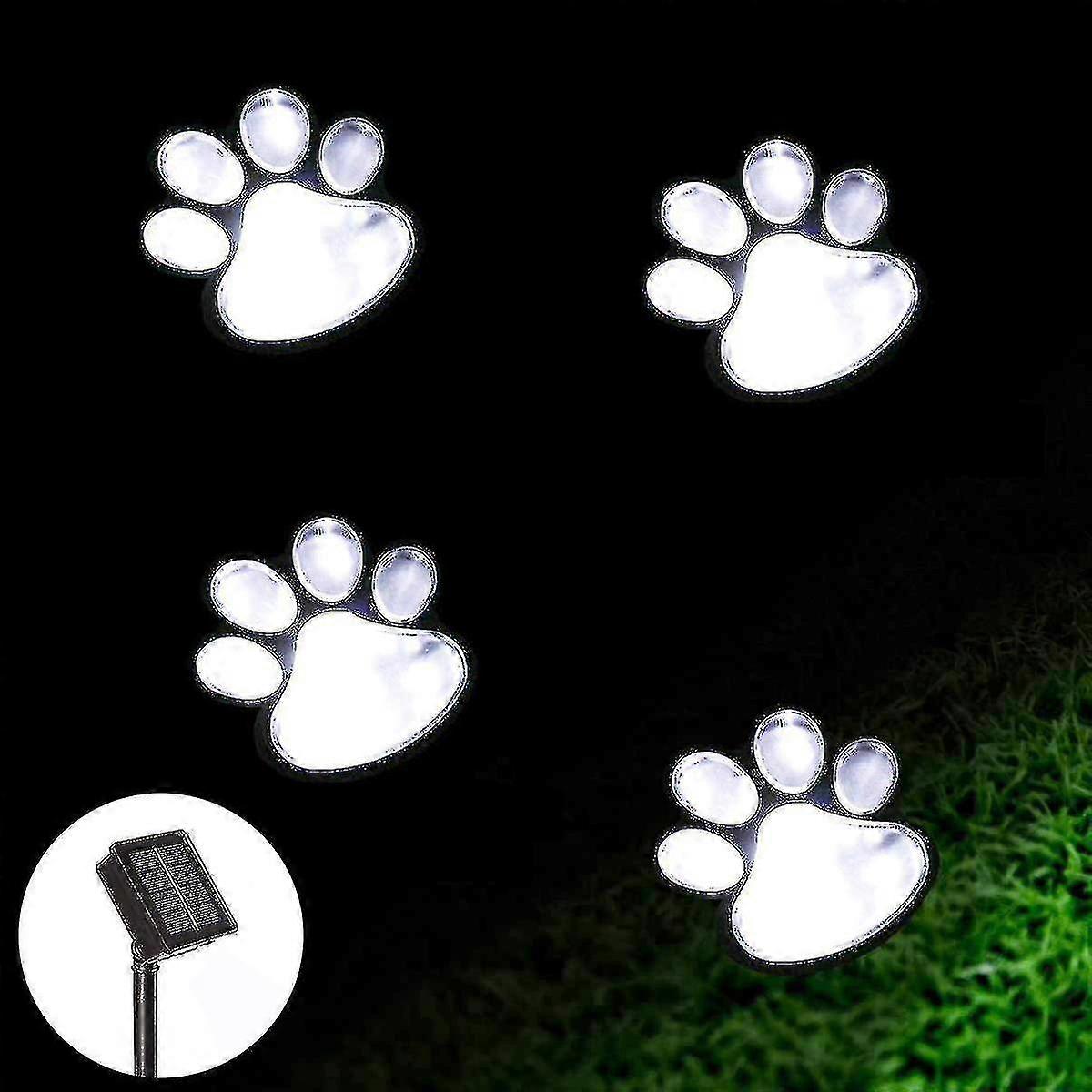 New Solar Paw Print Lights, Solar Lights Outdoor Dog Paw Lights (set Of ...