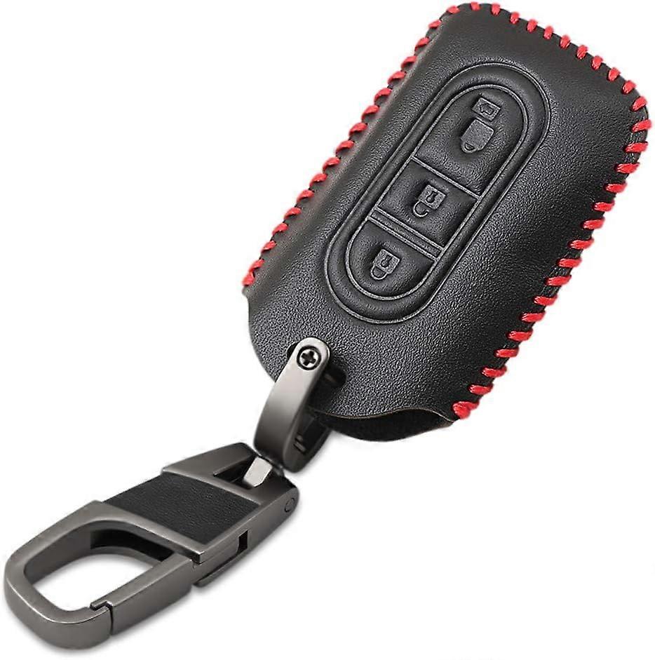 4D Leather Car Key Cover Case Keychain for Nissan Duke MICRA QASHQAI ...