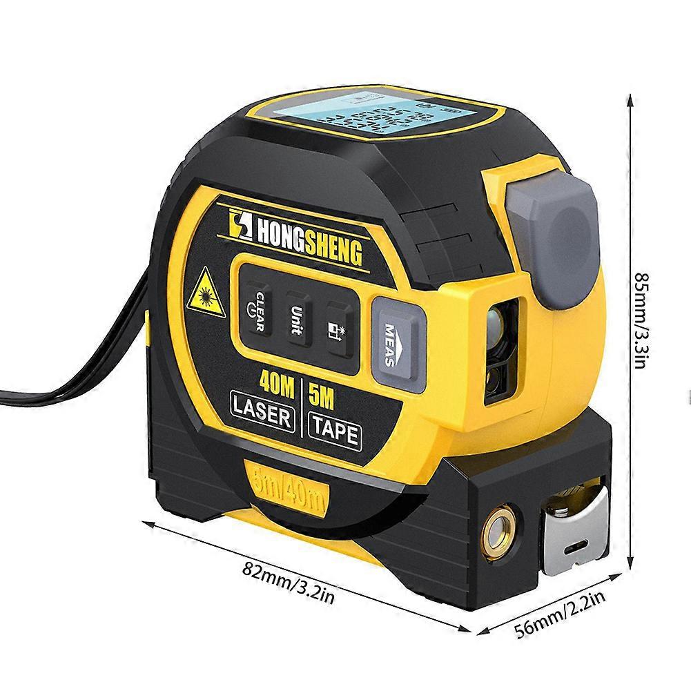 The Almighty Ruler 3 in 1 Lasers Measuring Tape 5m Tape Ruler 40m Lasers Electronic Digital Tape ...