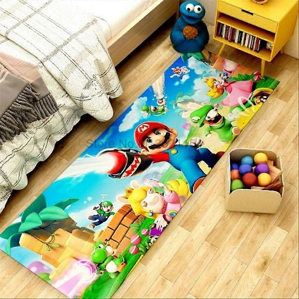 Super Mario Carpet Mats for Floor Bedroom Living Room Long Bedside Area ...