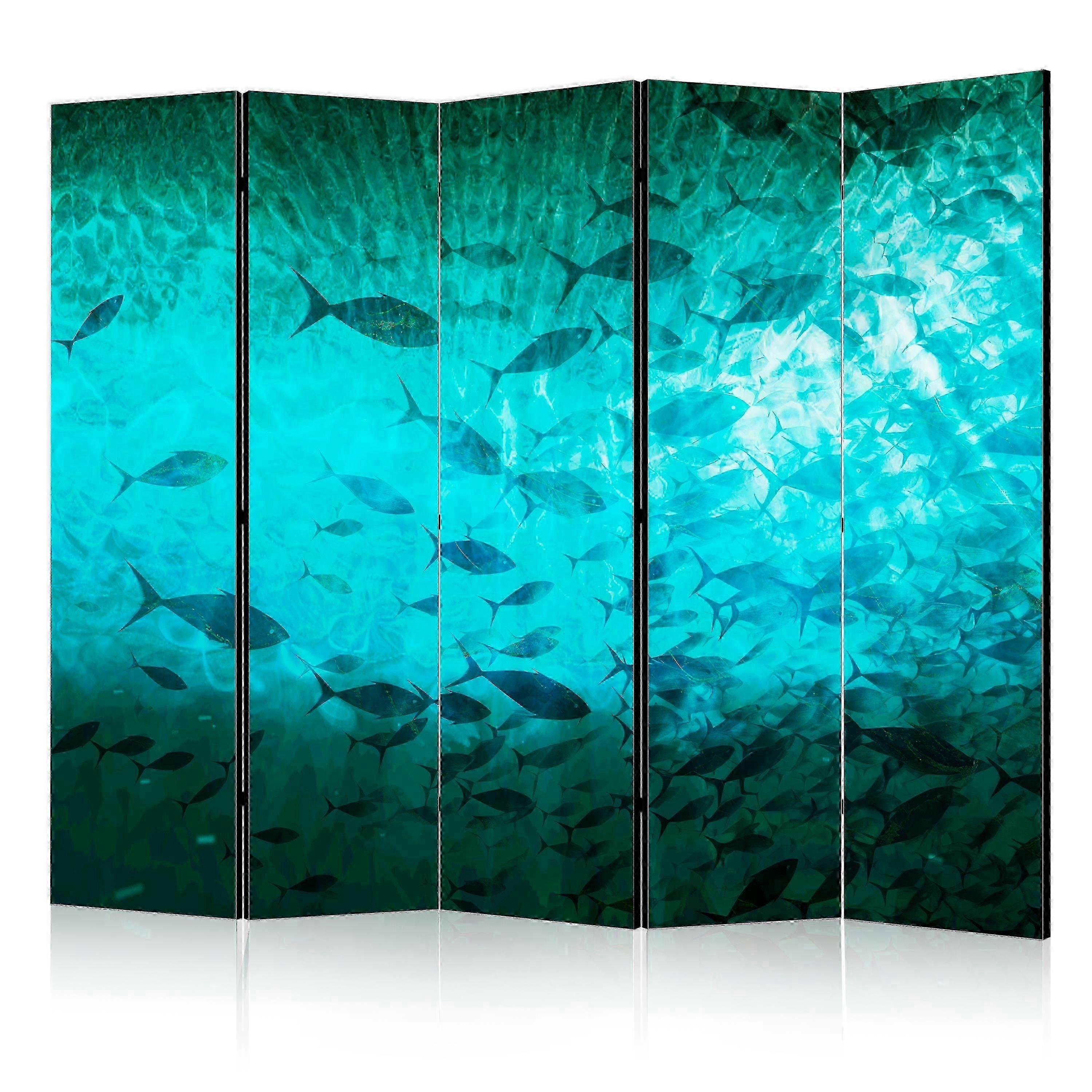 Room Divider - Underwater Paradise - Numerous Shoal of Fish in a ...