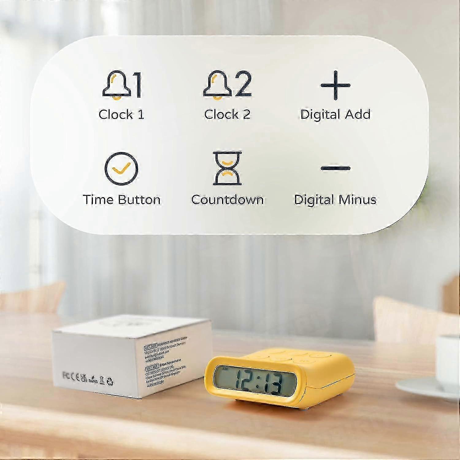 Digital Alarm Clock With Snooze,led Clock With Countdown Function ...