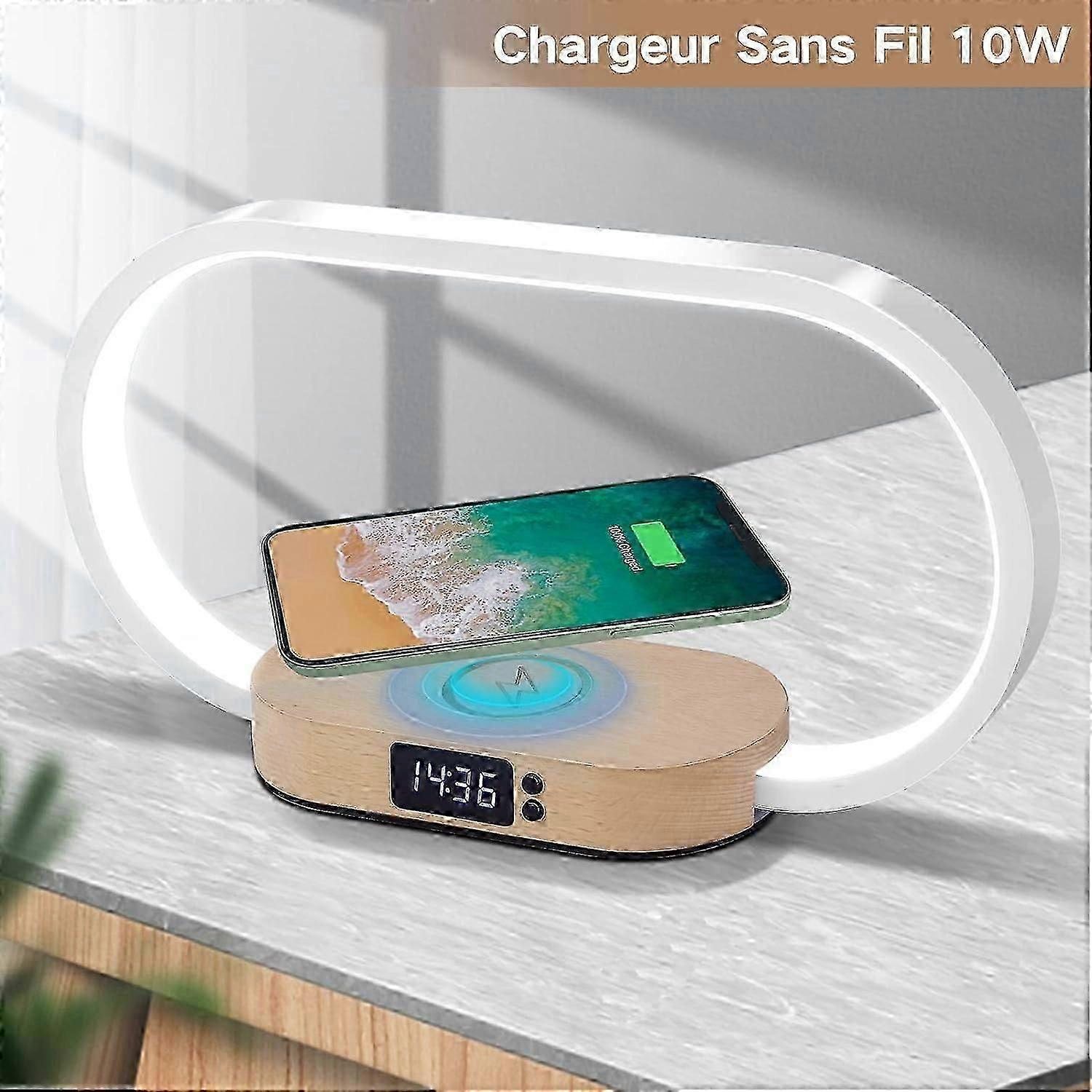 Wireless Charger Bedside Lamp, Touch with USB Port, Induction Charger ...