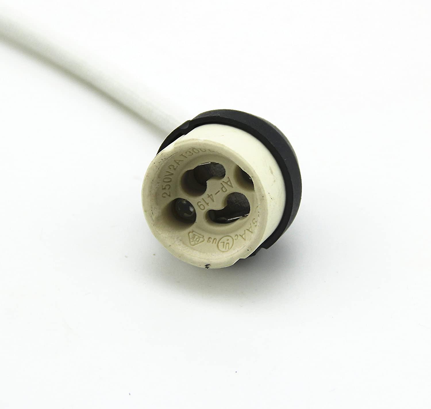 Set Of 2 Gu10 Sockets For Halogen And Led Lamp Gu10 Metal Terminal ...