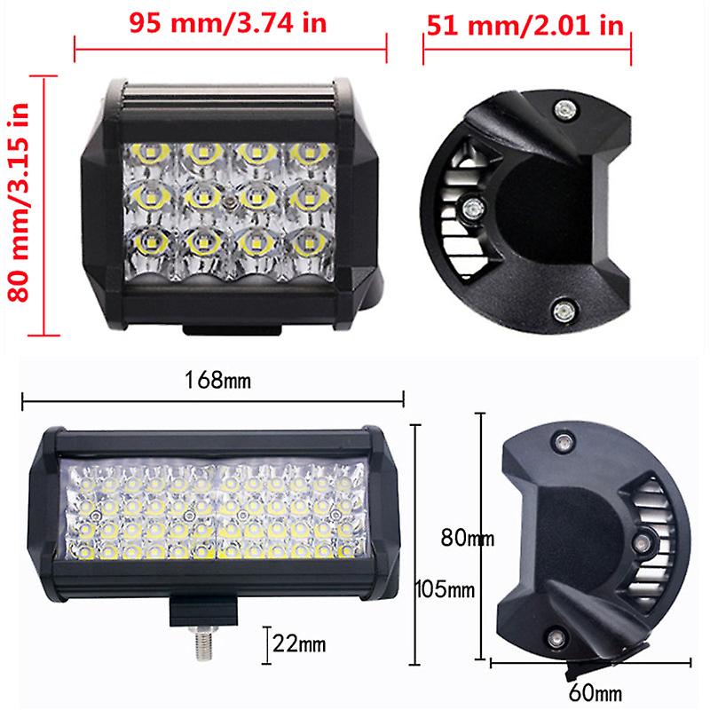 12V 24v led lampe de travail hors route spot inondation combo led barre ...