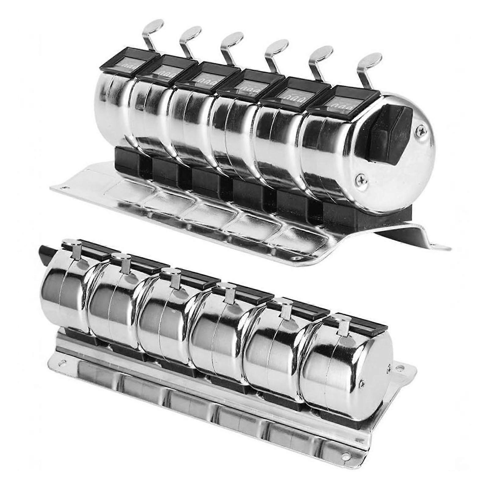 Stainless Steel Manual Clickers Counter 6 Unit Handheld Tally Device ...