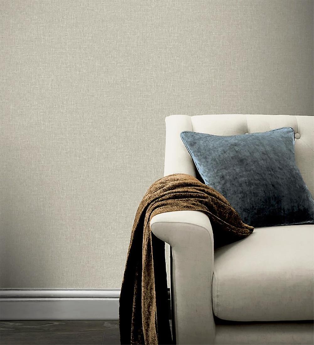 County Plain Linen Effect Wallpaper Textured Heavy Weight Vinyl Paste ...