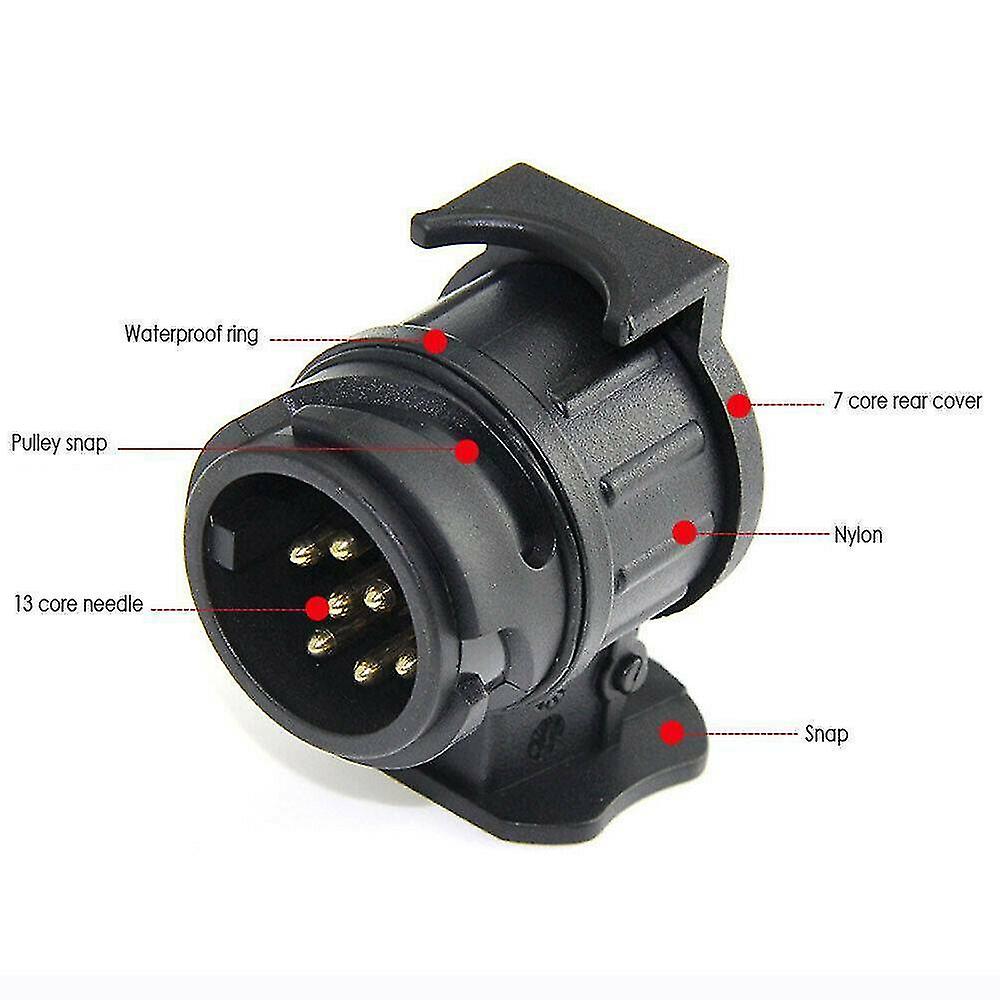 13 Pin To 7 Pin Trailer Adapter For European Standard Socket Trailer ...
