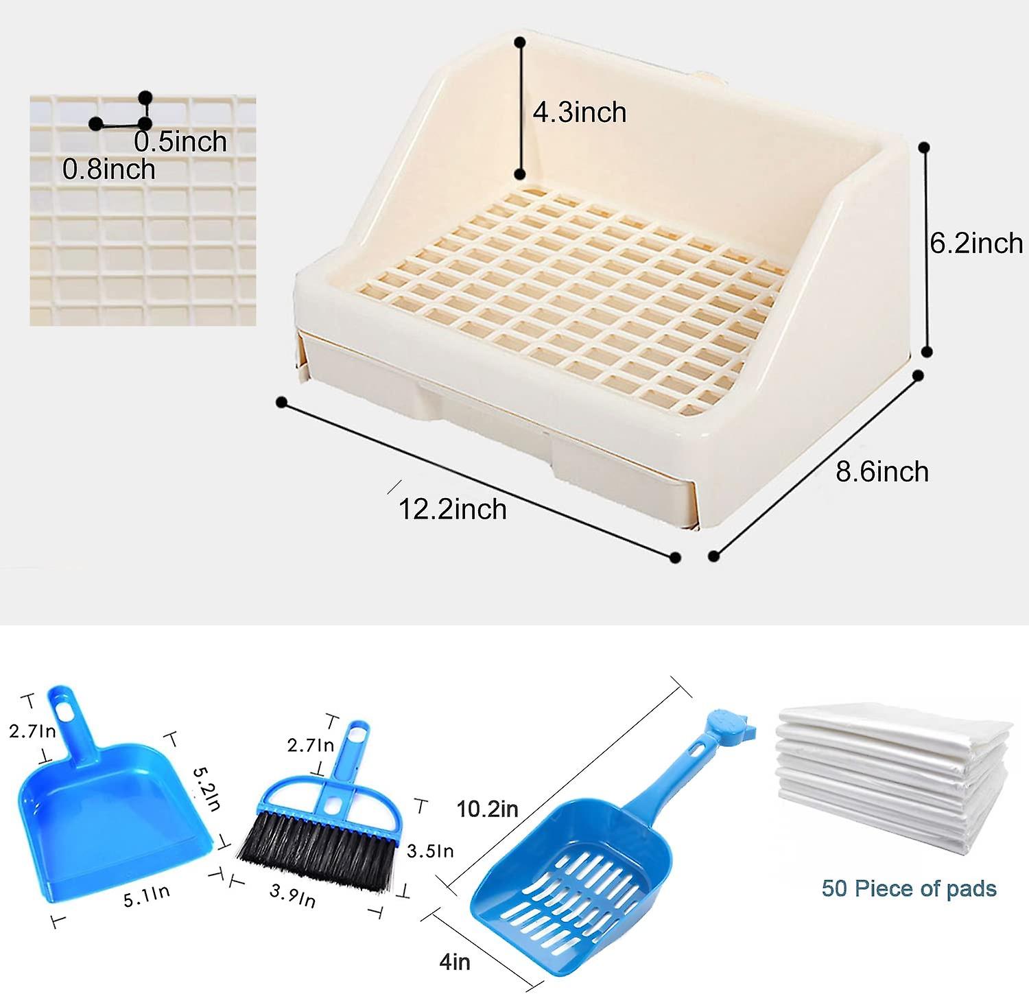 Large Rabbit Litter Box With Drawer, Bunny Toilet Cage Corner Potty ...