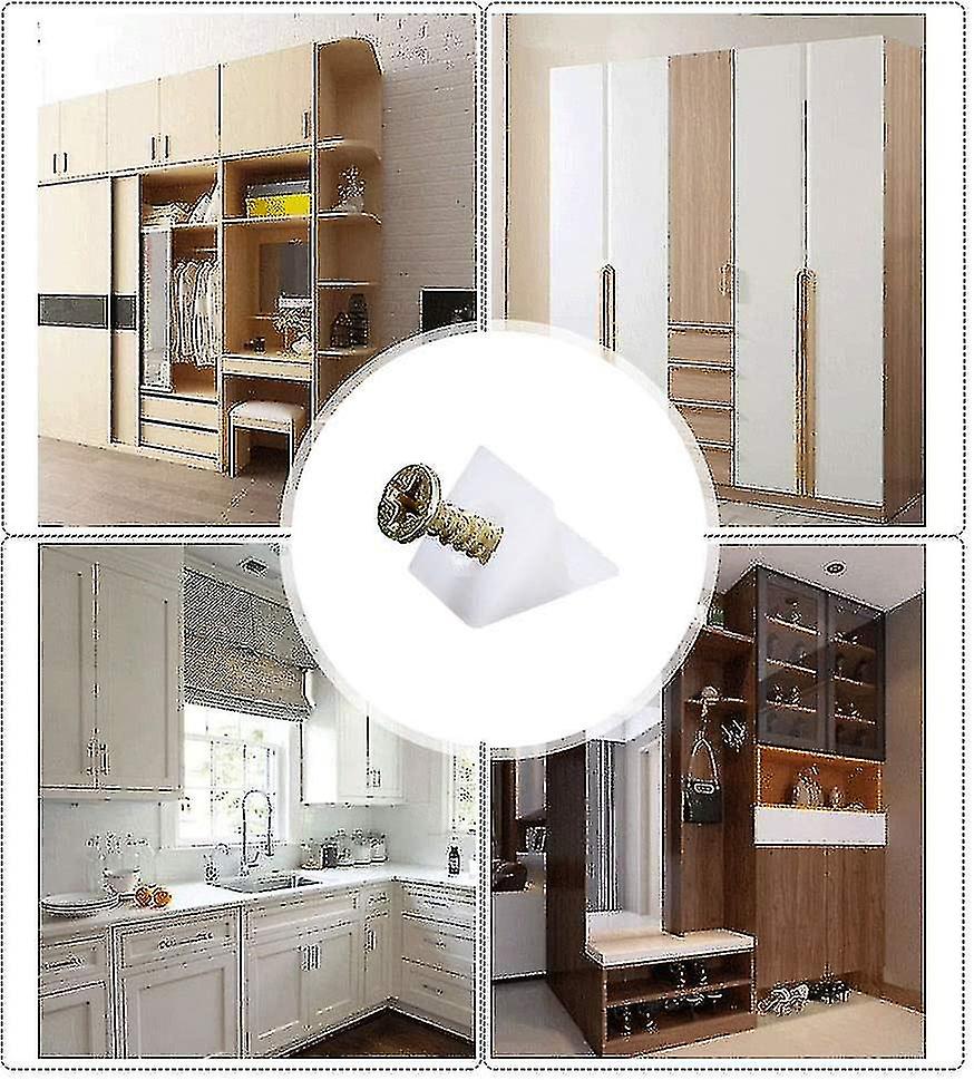 100 Pcs Drawer Fixing Back Connector Stabilizers Fixing Shelf Cabinet ...