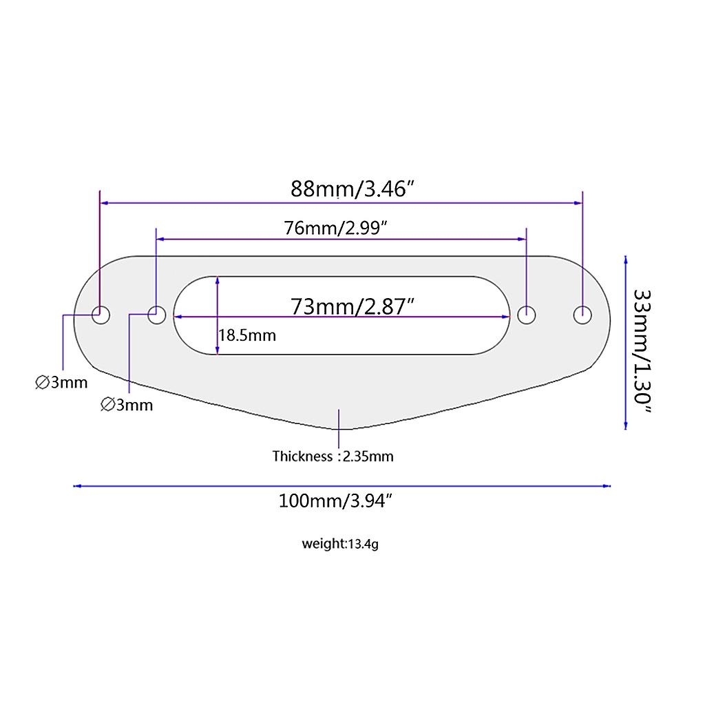 3pcs Guitar Single Coil S Style Neck Pickup Surround Ring White Black ...