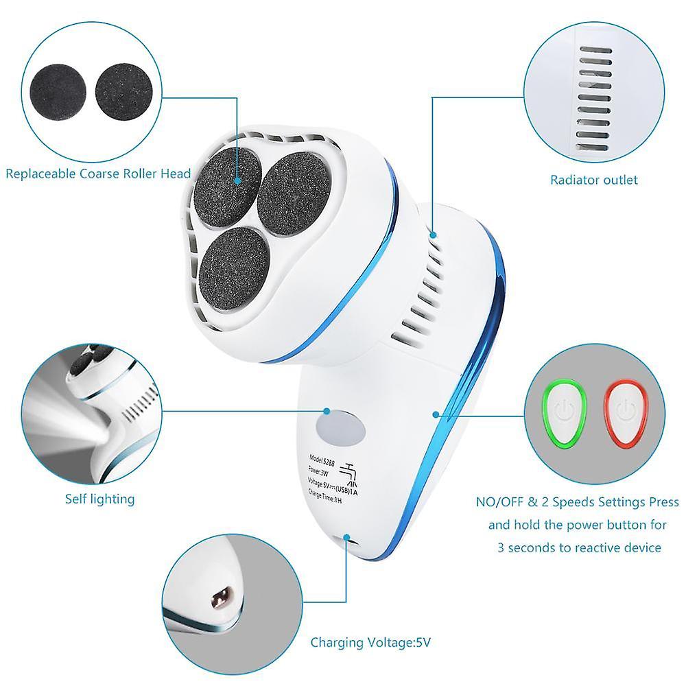 Electric Feet Callus Remover Rechargeable Portable Electronic Foot File ...