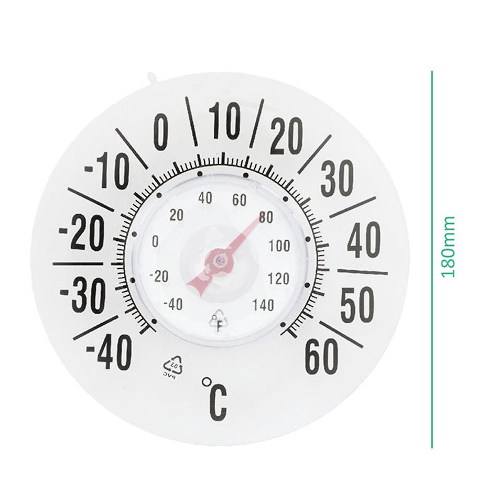 Round PVC Door & Window Thermometer Pointer Type Temperature Monitor ...