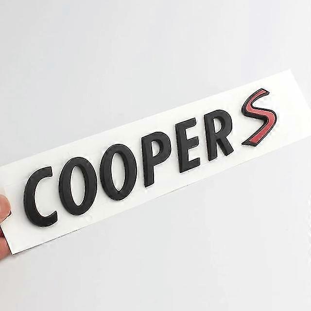 3D ABS Red Mini Cooper S Logo Letters Car Trunk Emblem Badge Decal For ...