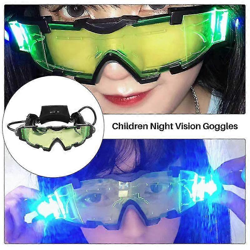 Night Vision Goggles Adjustable Kids LED Night Goggles for Bicycling ...