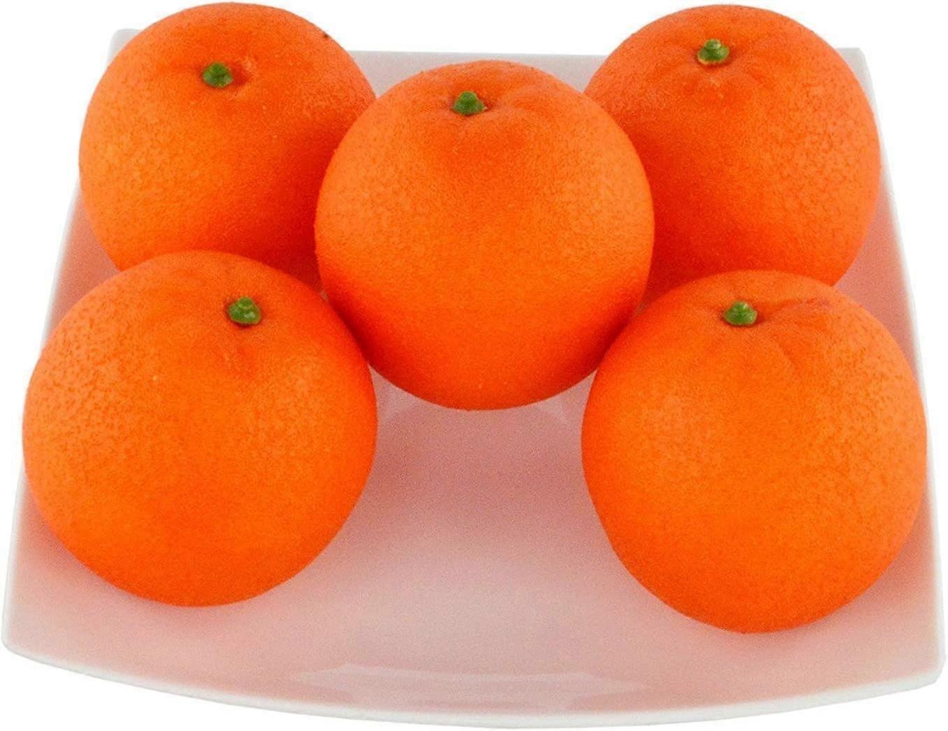 10 Pack Realistic Orange Artificial Fake Fruit for Home Kitchen Party ...