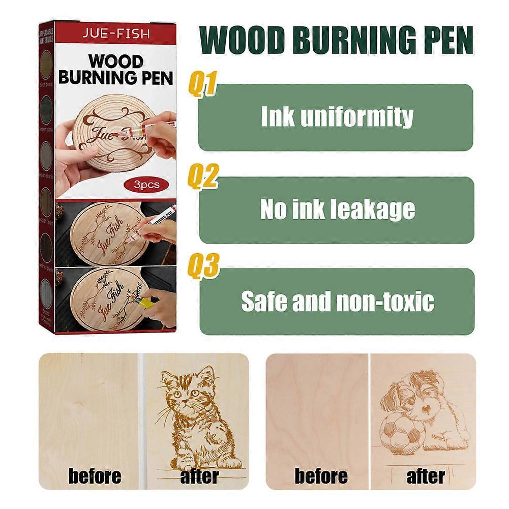 Pyrography Wooden Scorch Wood Burning Pen Scorch Marker Fine Tip ...