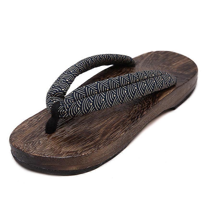 Man Wooden Outdoor Slippers Beach Wear Flip Flops Japanese Traditional ...