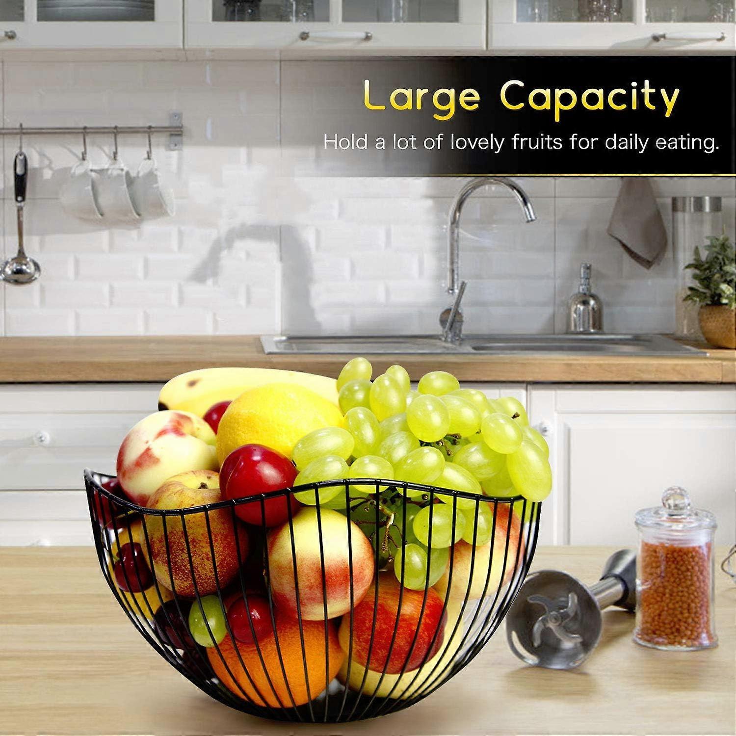 Black Fruit Basket Wave Fruit Basket Black Fruit Basket Metal Design ...