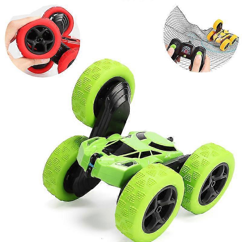 Children's Remote Control Car, Double-sided Stunt Car Rotating And Tumbling Charging Light ...