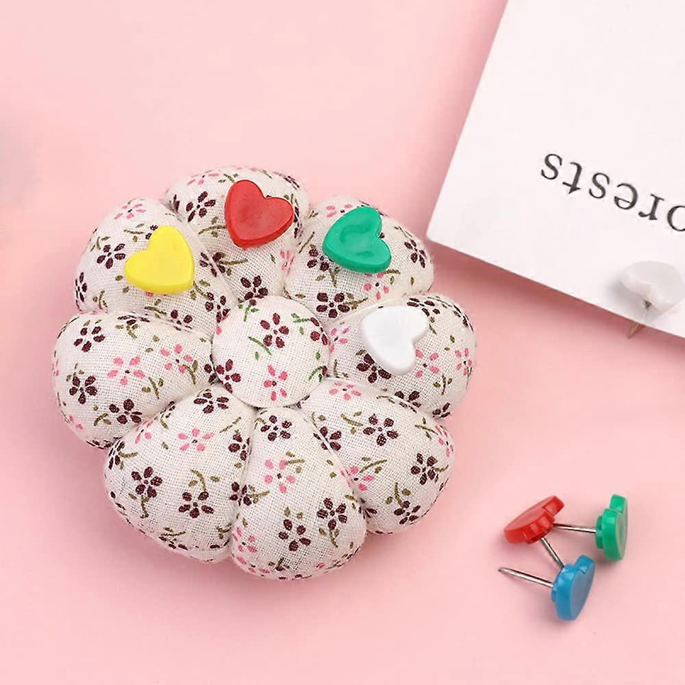 Colorful Heart Push Pins, Plastic Head Thumb Tacks Map Drawing Pins ...