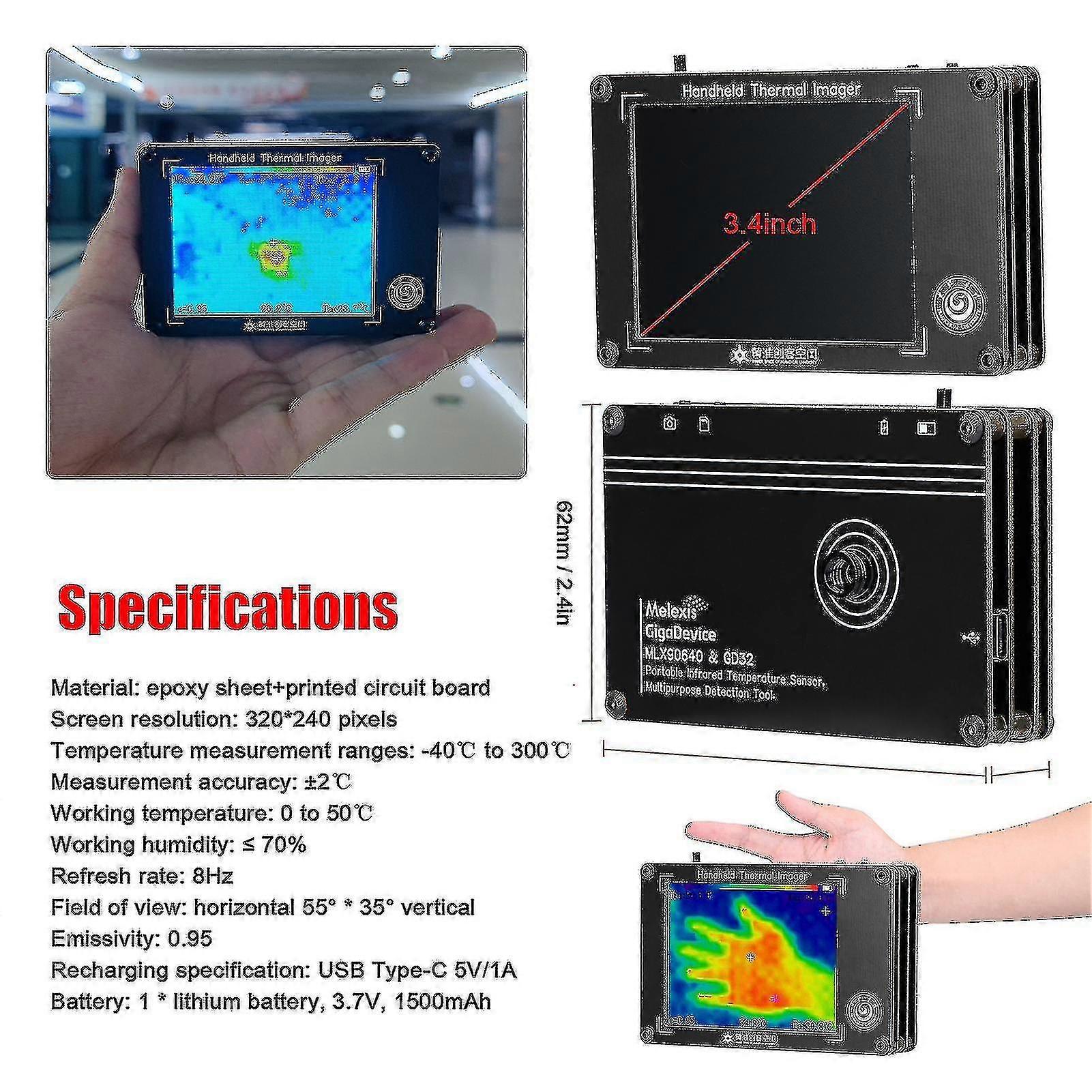 -40~300 Portable Multifunction Infrared Imager Handheld Digital ...