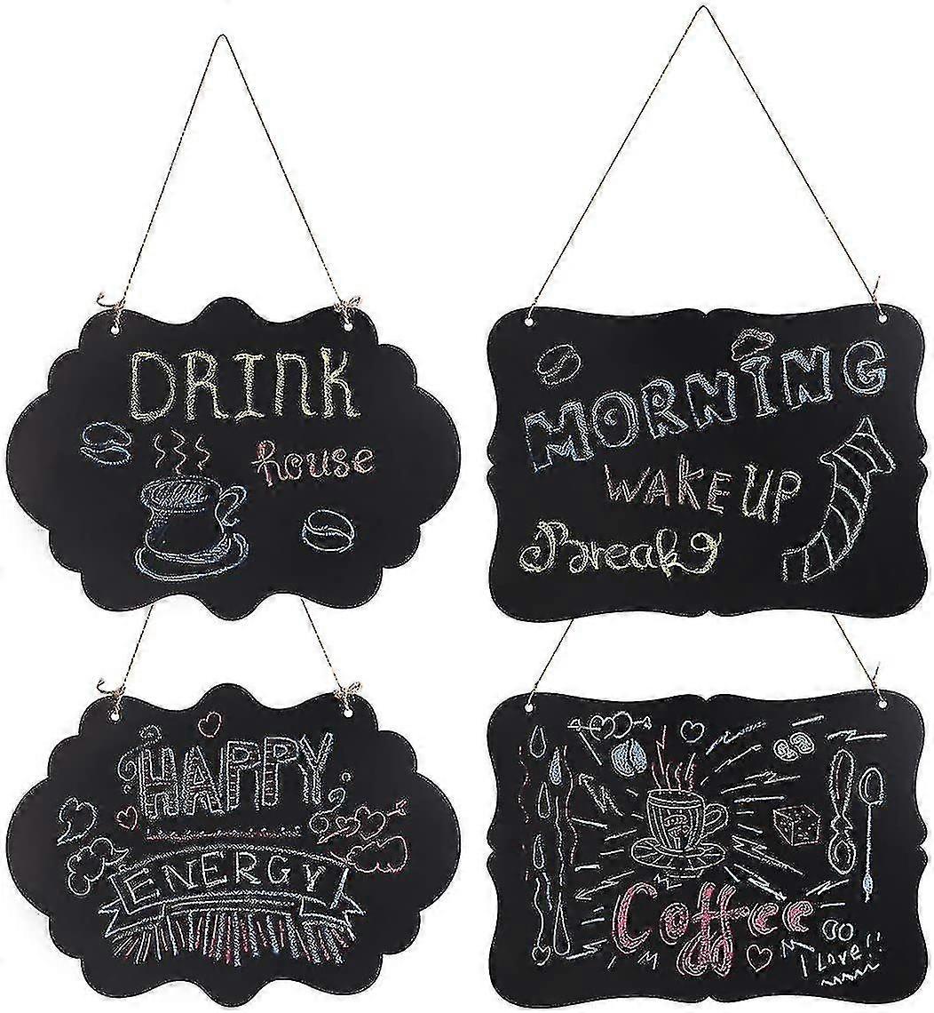 Chalkboard Sign Double-sided Hanging Chalkboard Mini Message Signs ...