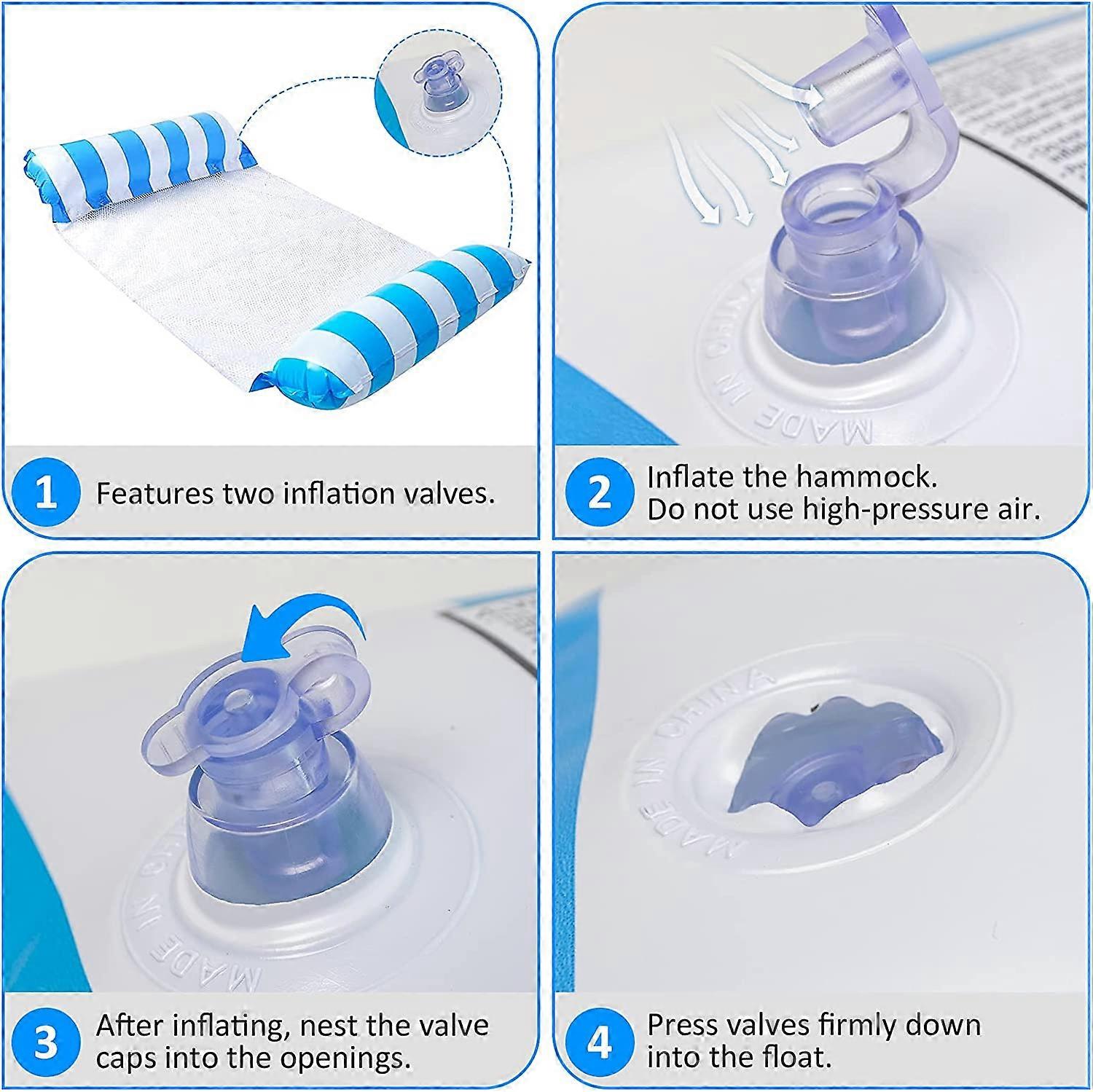 Swimming pool floating hammock, multifunctional inflatable hammock ...