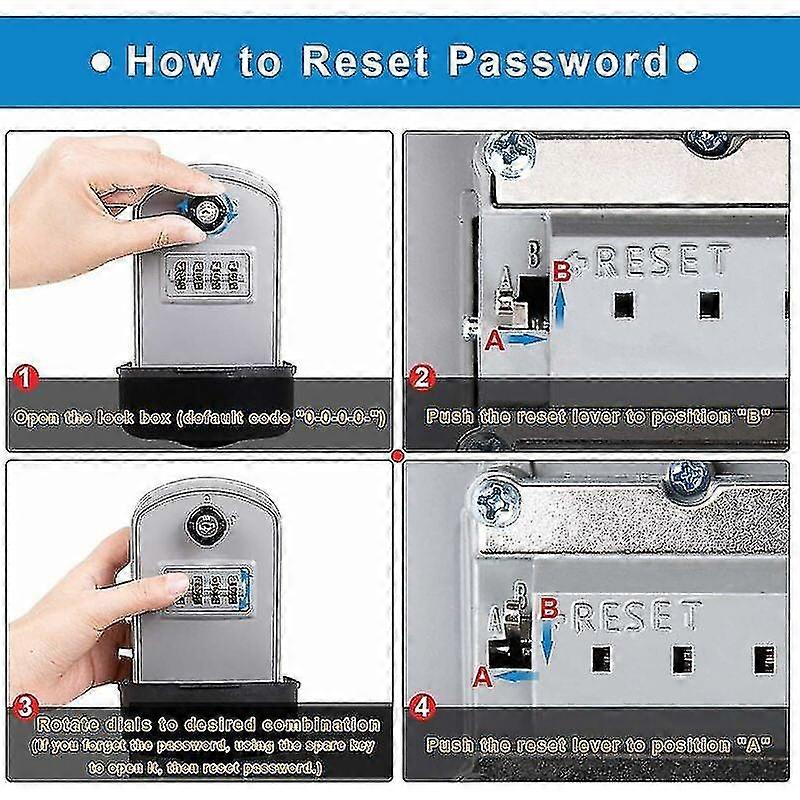 New Generation Secure Large Key Box With Code & Emergency Keys, Wall ...