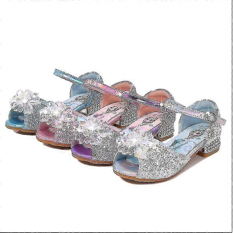 Girls Sandals Frozen 2 Elsa Princess Shoes Little Girls Crystal Shoes ...
