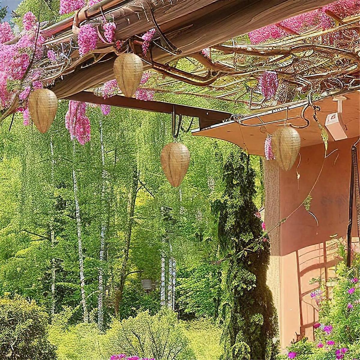 8 Pack Mini Size Paper Wasp Nest Decoy Hanging Fake Wasp Nest for Wasps ...