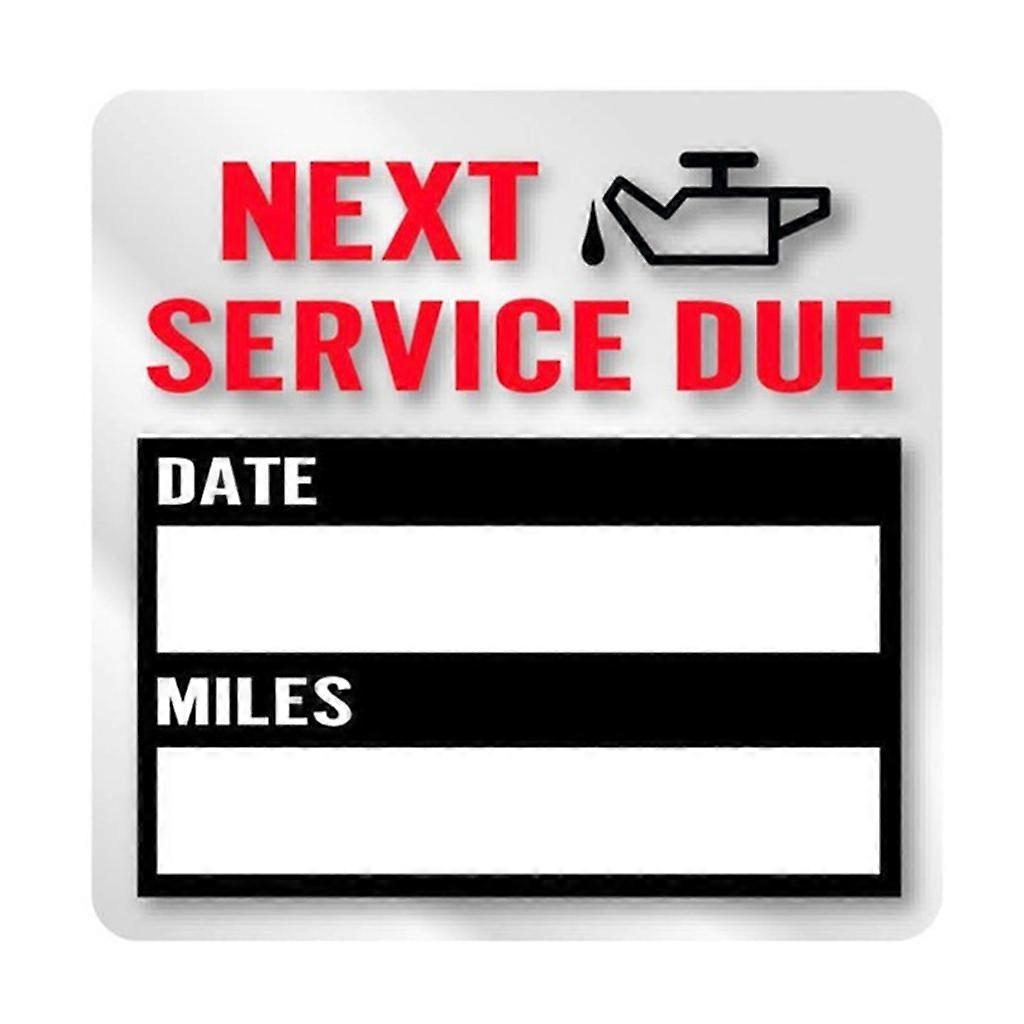 100Pcs/Roll Oil Change Reminder Stickers Automotive Maintenance Service ...