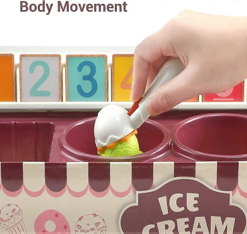 Ice Cream Toy for Kids - Pretend Play Set Food Toy for Toddler, Math ...