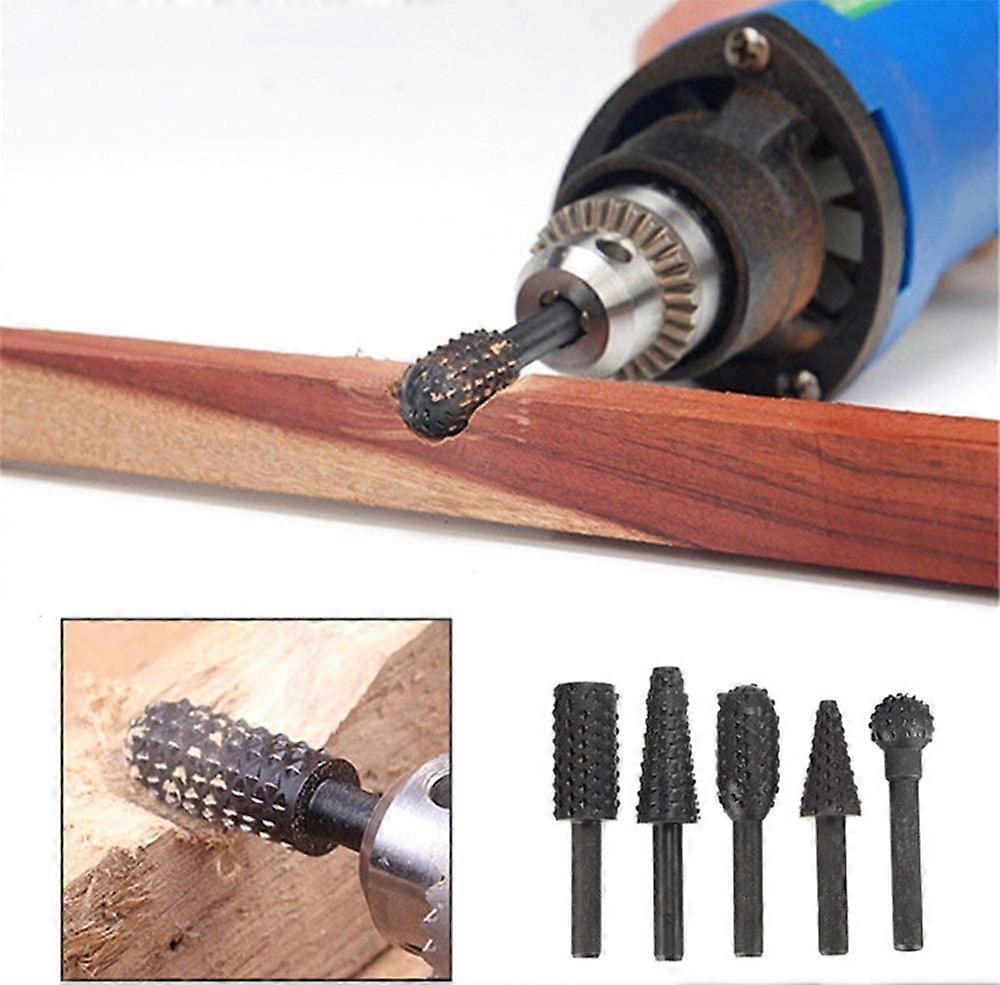 Rotary Burr Set, Wood Carving Tool File Rasp Carbide Steel Solid Twist ...